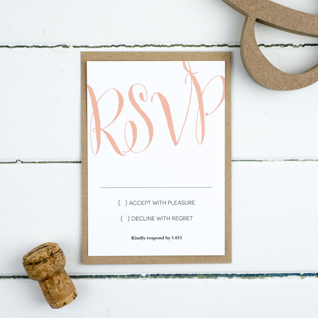 Calligraphy Script RSVP Card