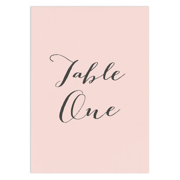 Modern Calligraphy Table Numbers