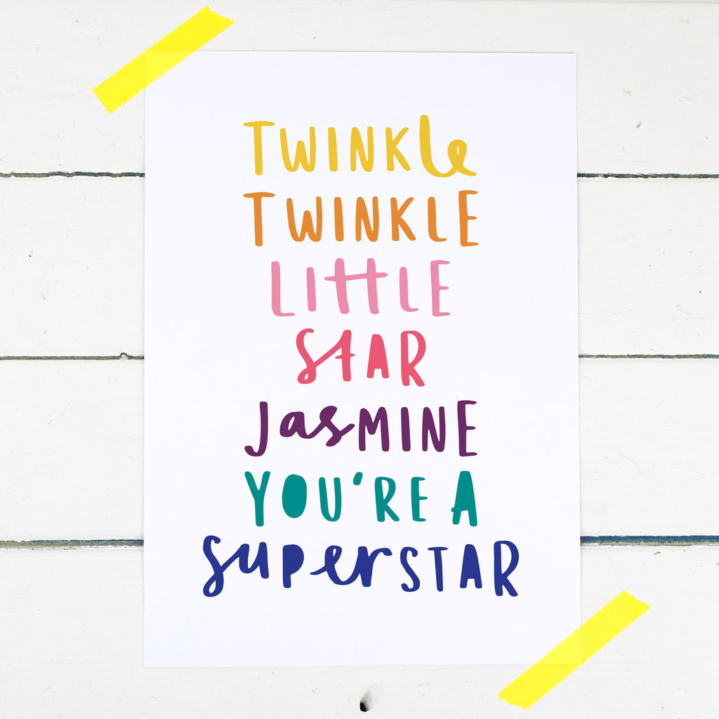 Personalised Twinkle Twinkle Print