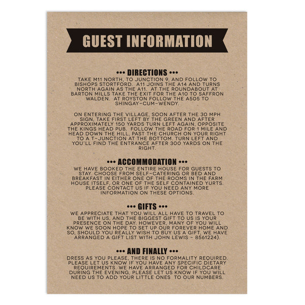 Retro Poster Information Card